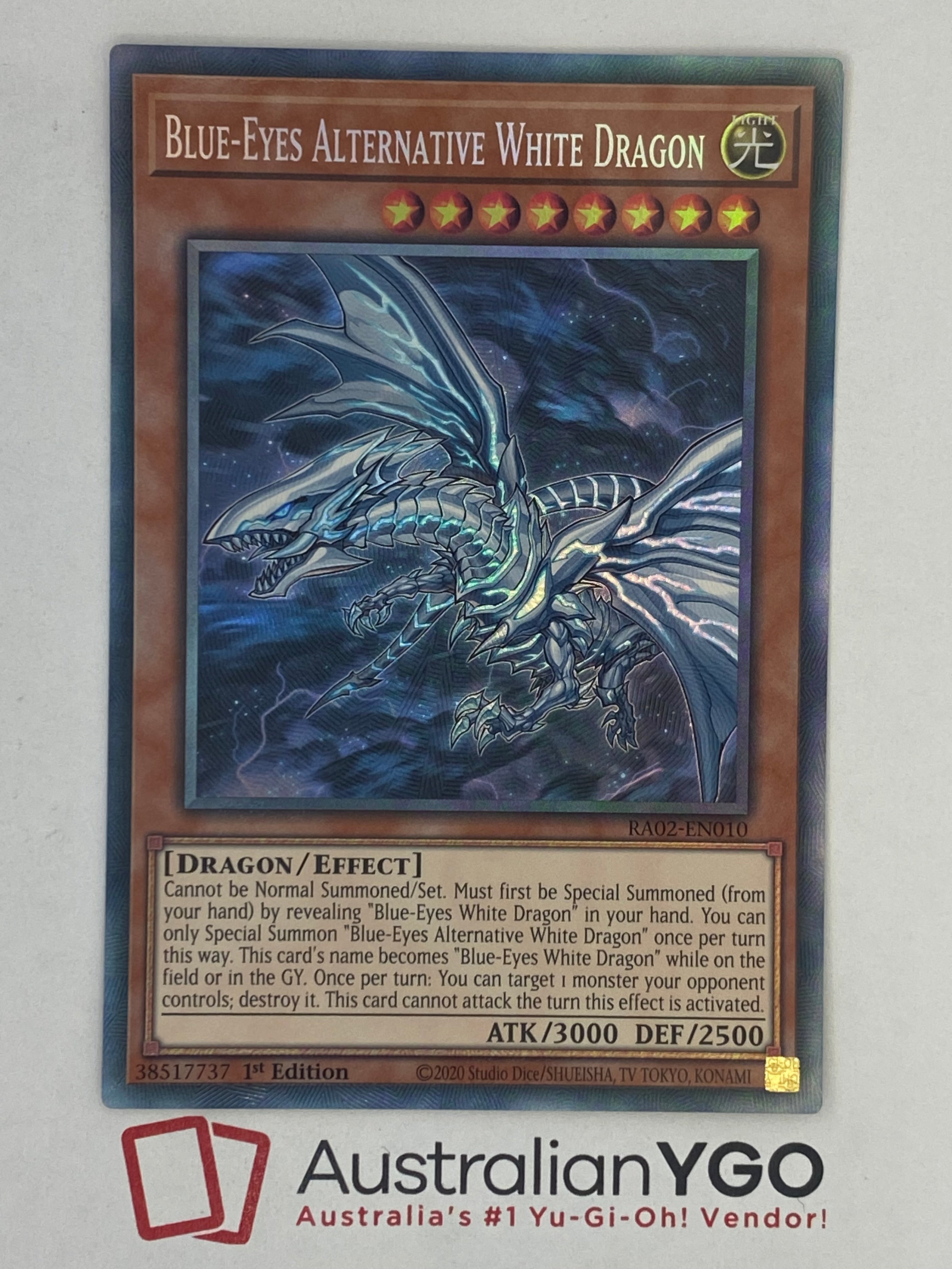 BLUE-EYES ALTERNATIVE WHITE DRAGON (PCR) RA02-EN010 – Aus Ygo