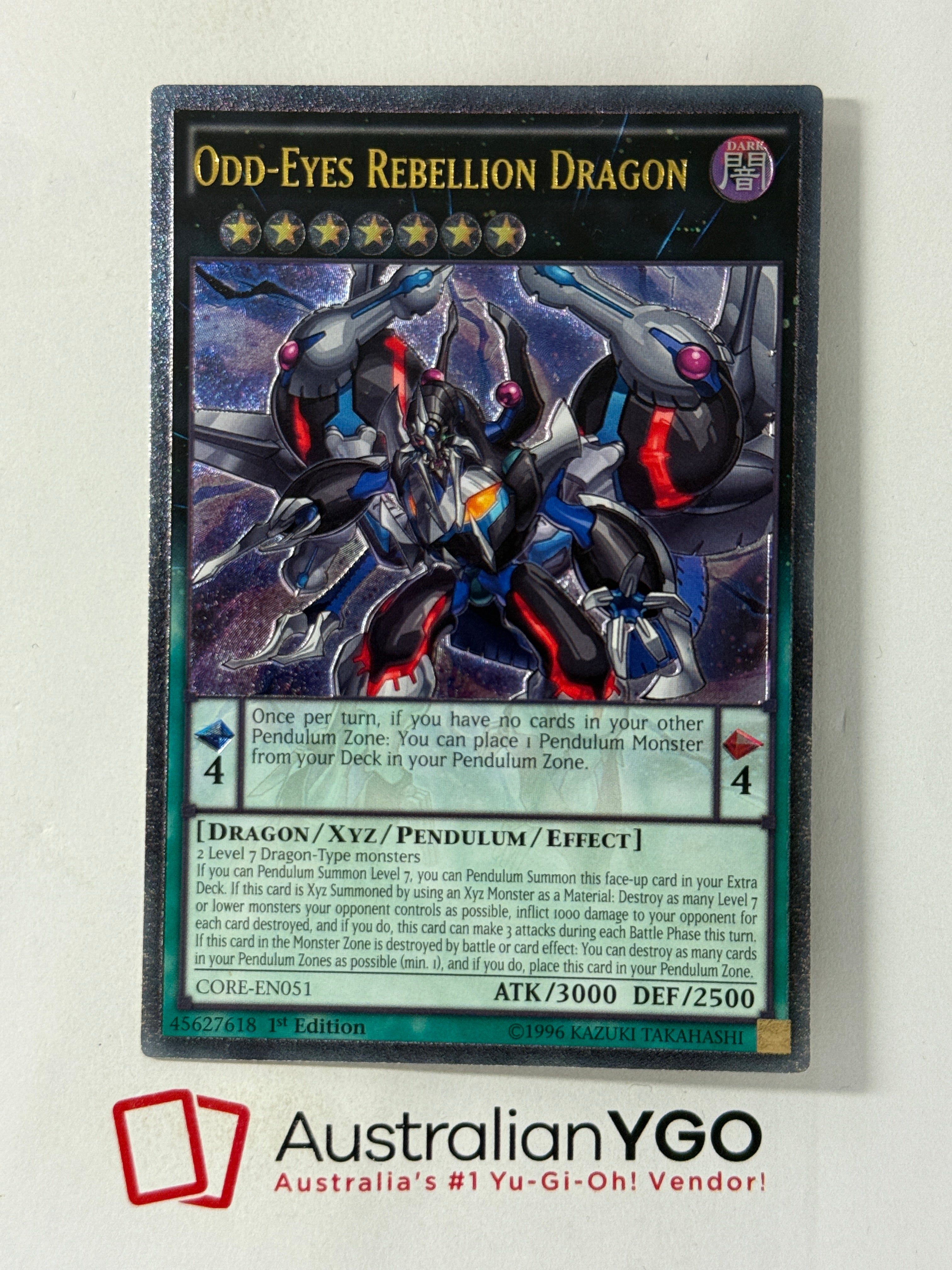 ODD-EYES REBELLION DRAGON CORE-EN051 (UTR) – Aus Ygo