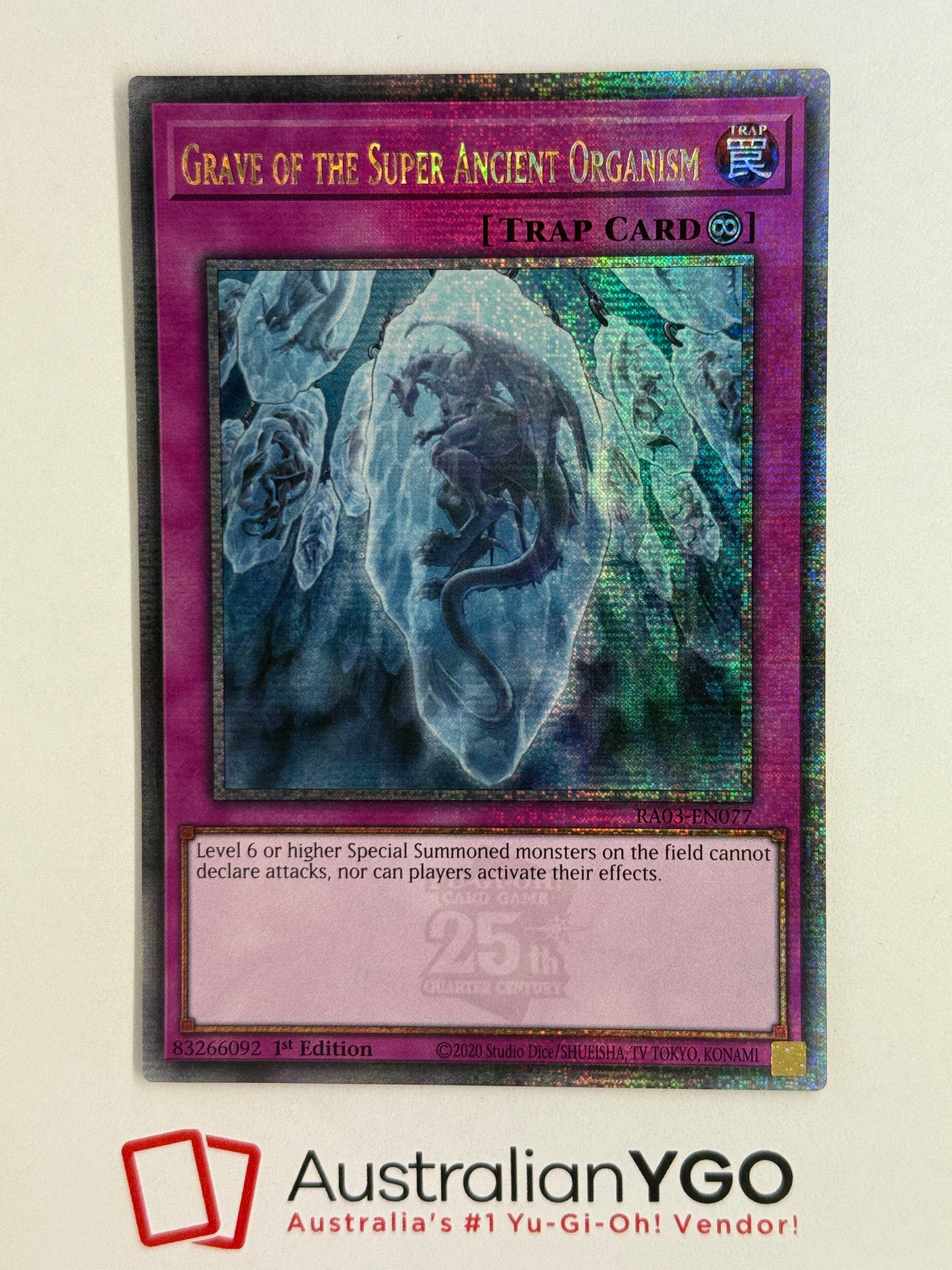 GRAVE OF THE SUPER ANCIENT ORGANISM RA03-EN077 (QCR) – Aus Ygo