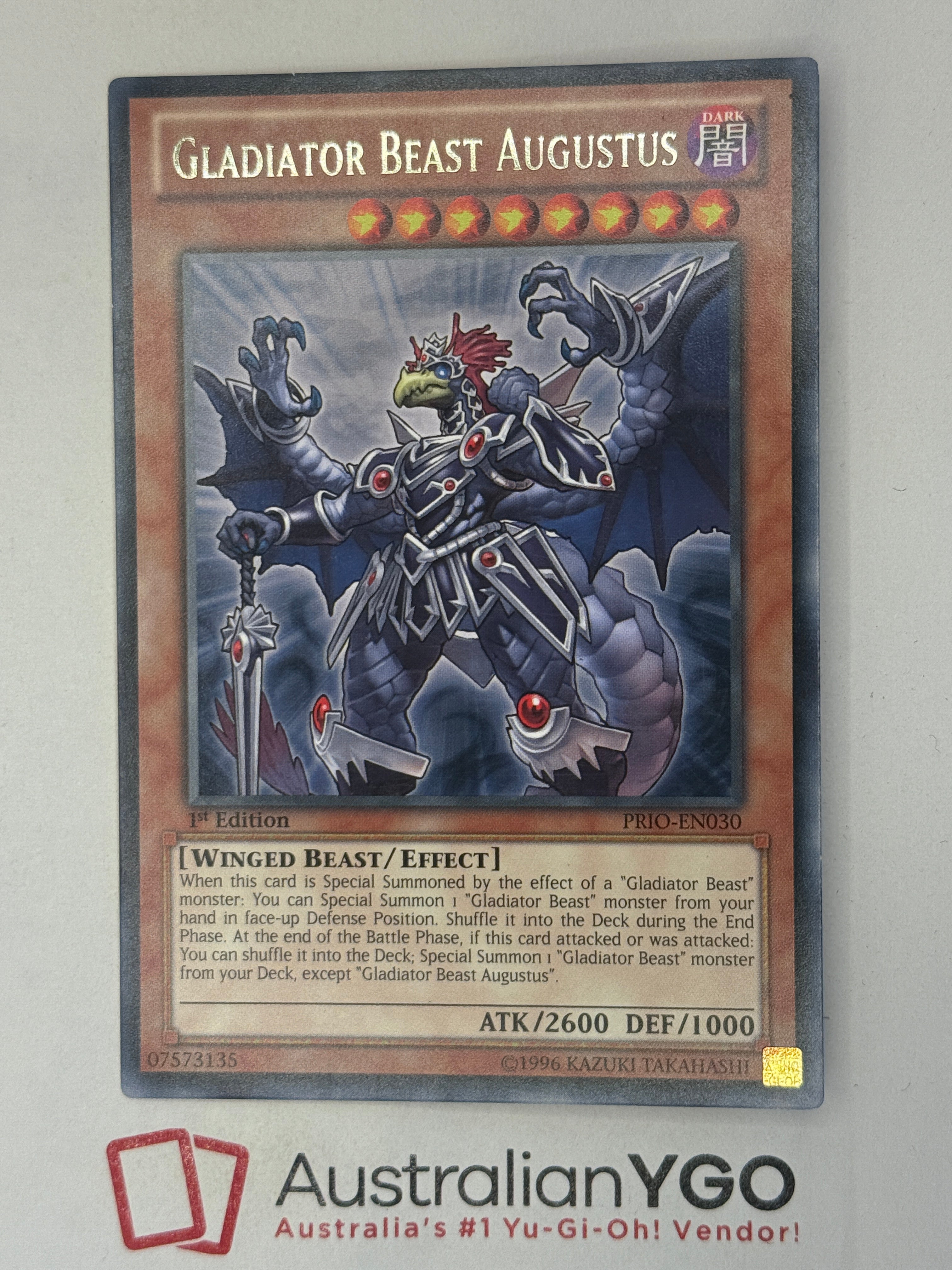 GLADIATOR BEAST AUGUSTUS PRIO-EN030 – Aus Ygo